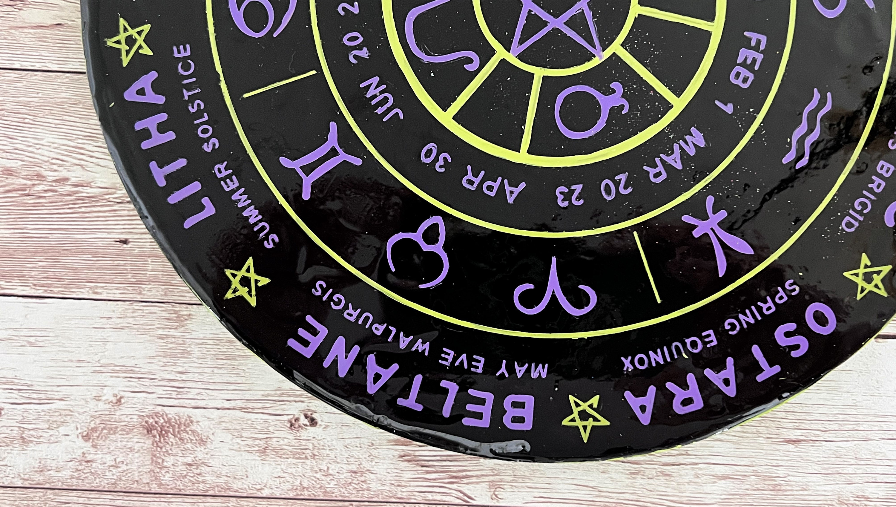 Pagan Wheel of the Year, Pendulum Board, Divination Board, Pagan Sabots ...