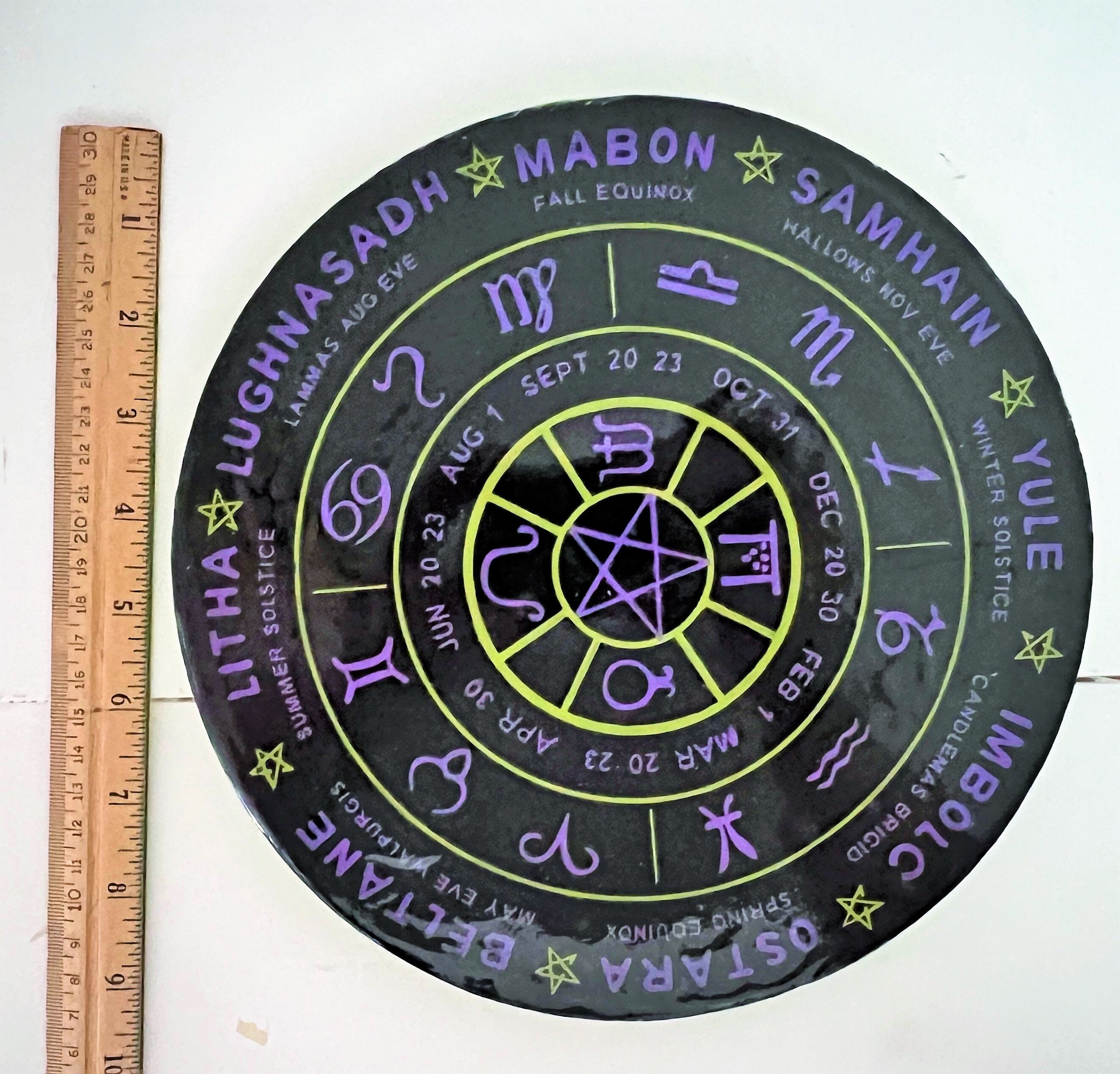 Pagan Wheel of the Year, Pendulum Board, Divination Board, Pagan Sabots ...