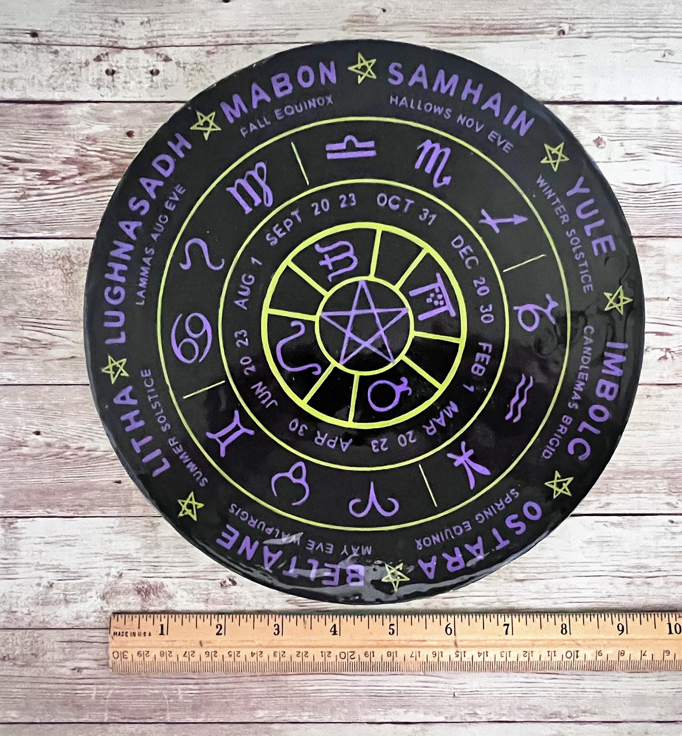 Pagan Wheel of the Year, Pendulum Board, Divination Board, Pagan Sabots ...