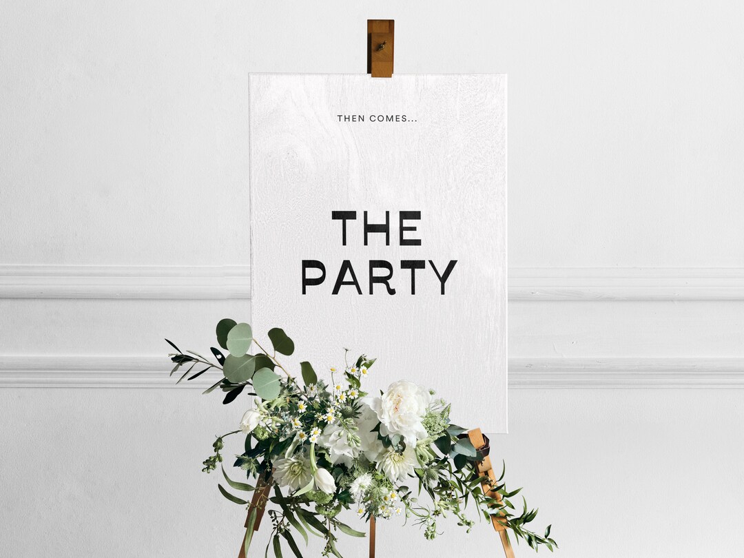 Modern Wedding Reception Sign: First Comes Love Collection Digital ...