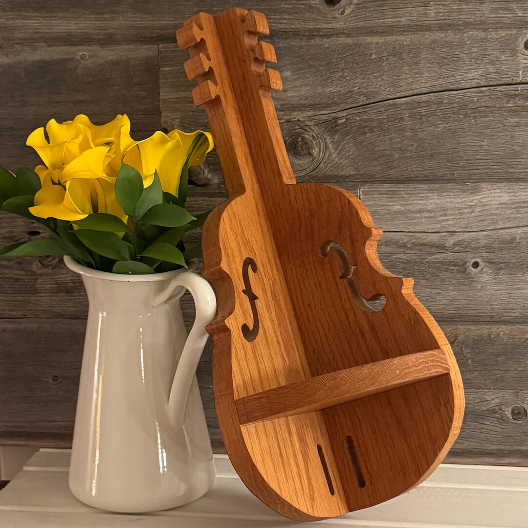 Vintage Handmade Wood Guitar Shelf: Folk Art Music Decor - Etsy