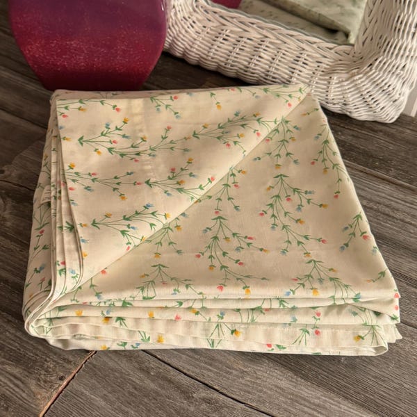 Vintage Floral Sheet - Etsy