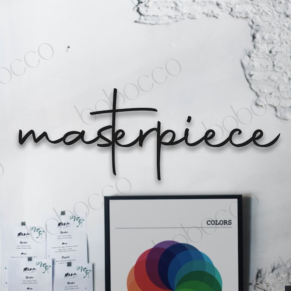 Masterpiece Sign - Etsy