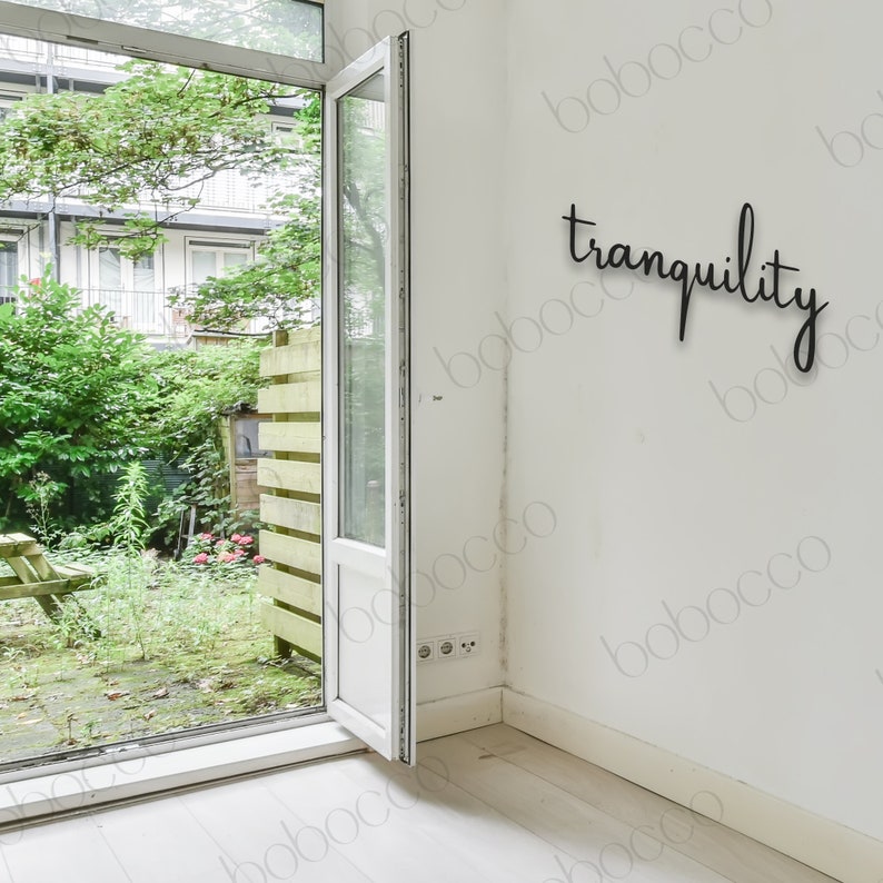 Metal Tranquility Sign, Tranquility Sign, Tranquility Wall Hanging ...