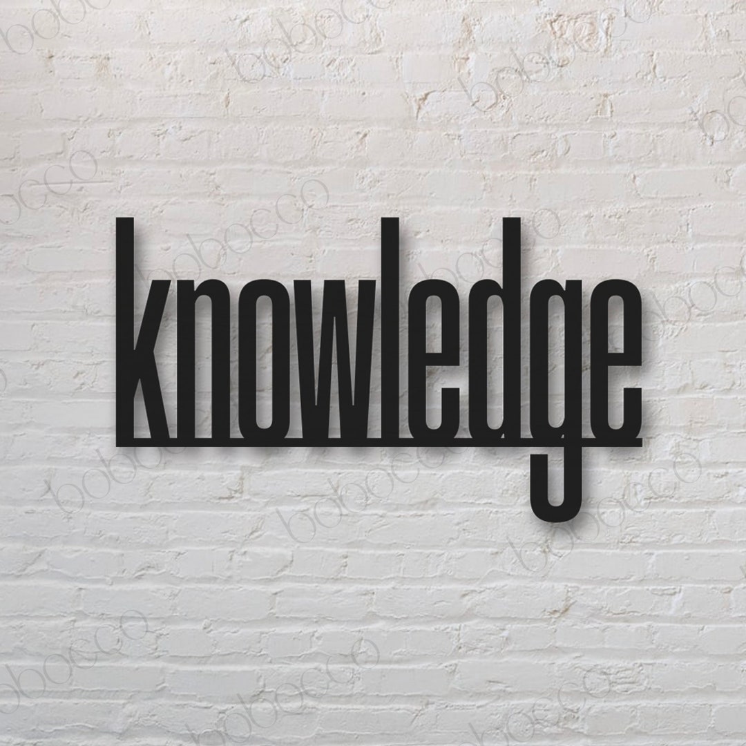 Metal Knowledge Sign Decorative Sign Knowledge Wall Hanging - Etsy