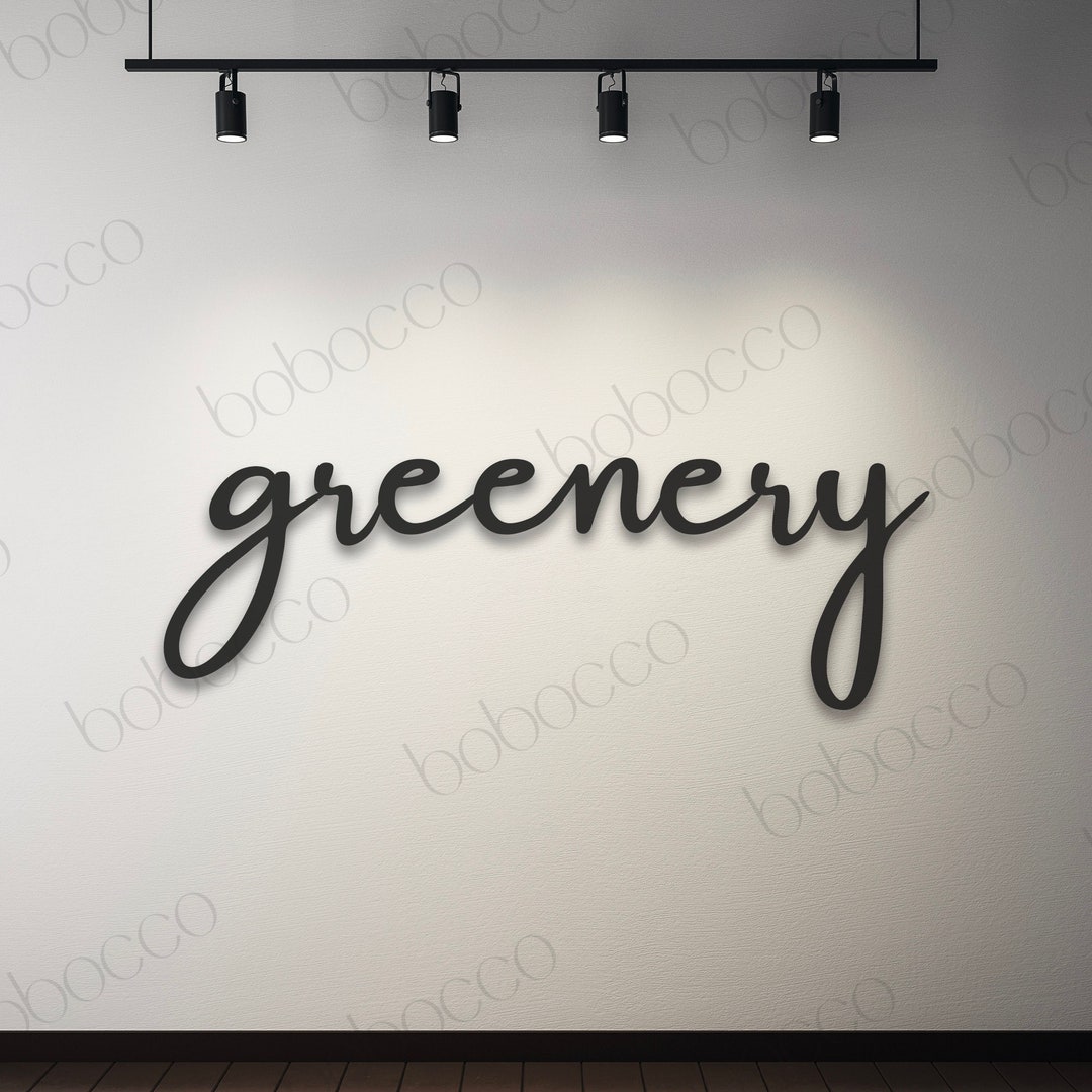 Metal Greenery Sign, Greenery Sign, Greenery Wall Hanging, Greenery ...