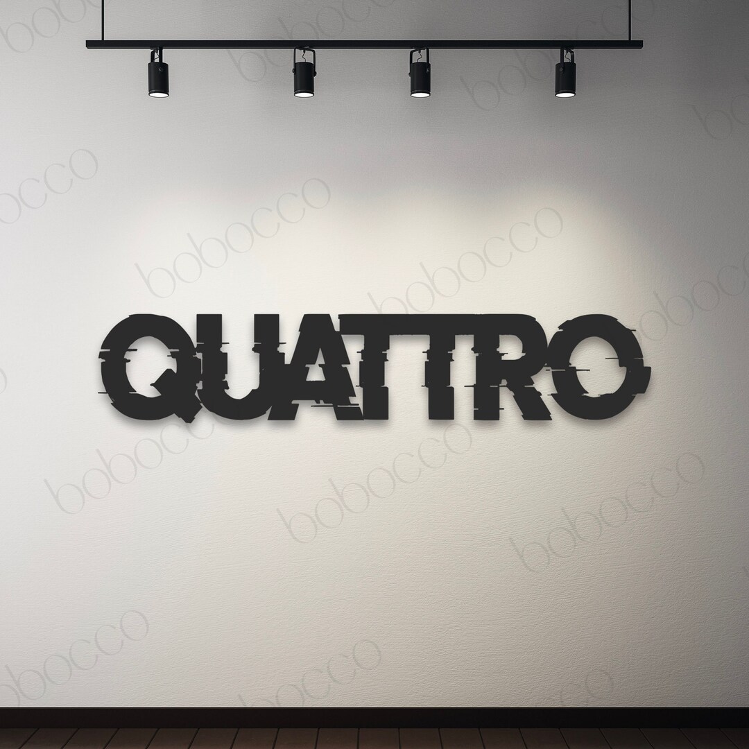 Garage Sign, Metal Quattro Sign, Quattro Sign, Quattro Wall Hanging ...