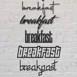 Metal Breakfast Sign, Kitchen Sign, Breakfast Wall Hanging, Breakfast ...