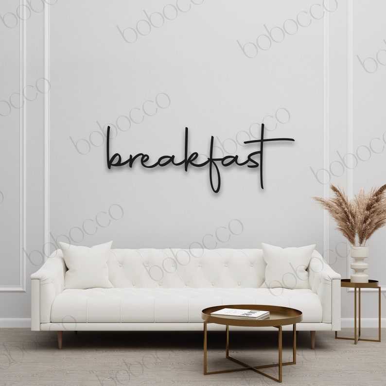Metal Breakfast Sign, Kitchen Sign, Breakfast Wall Hanging, Breakfast ...