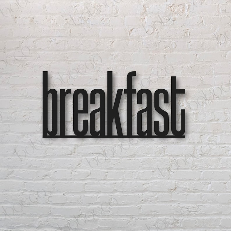 Metal Breakfast Sign Kitchen Sign Breakfast Wall Hanging - Etsy