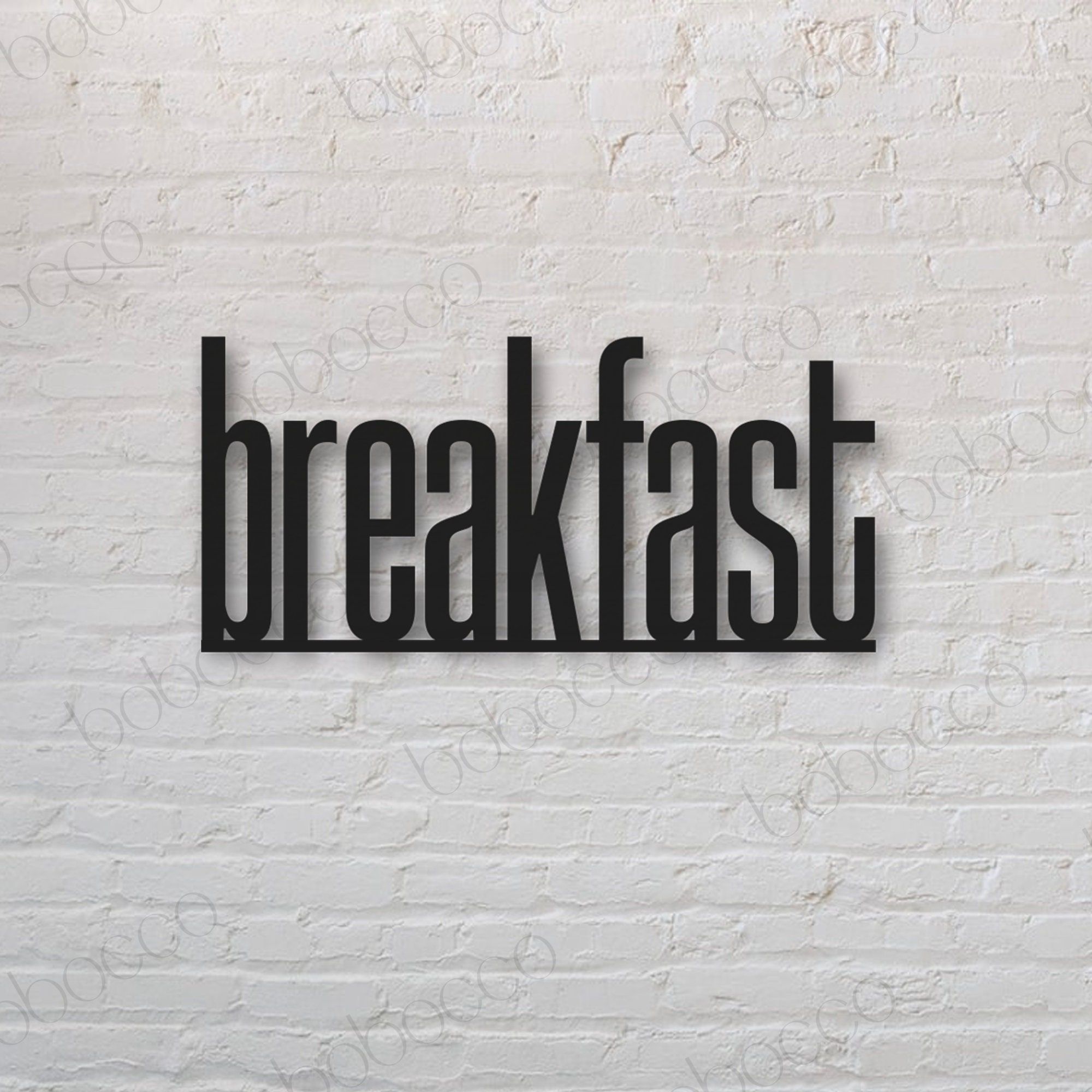 Metal Breakfast Sign, Kitchen Sign, Breakfast Wall Hanging, Breakfast ...