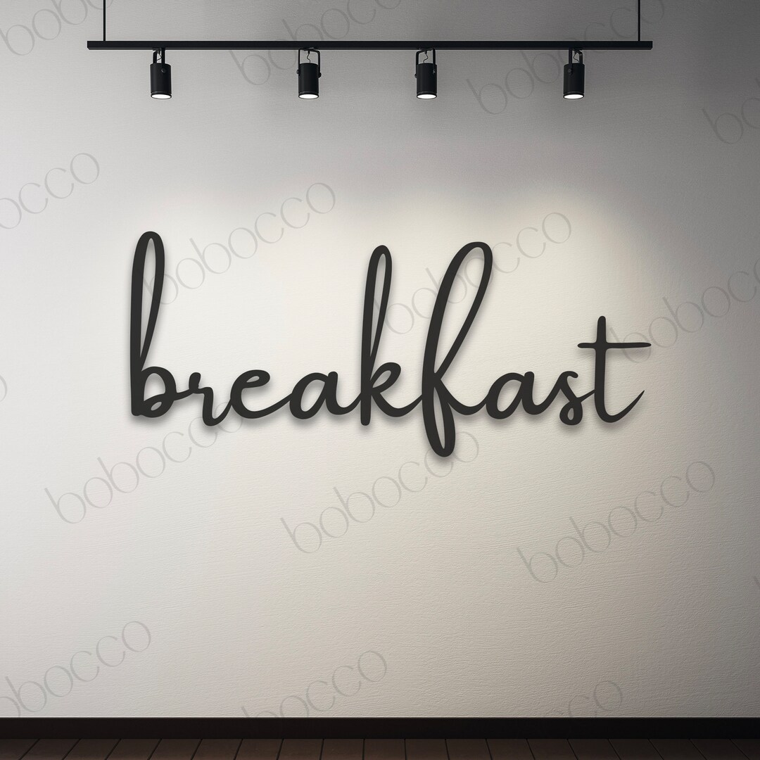 Metal Breakfast Sign, Kitchen Sign, Breakfast Wall Hanging, Breakfast ...
