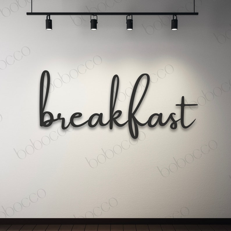 Metal Breakfast Sign, Kitchen Sign, Breakfast Wall Hanging, Breakfast ...