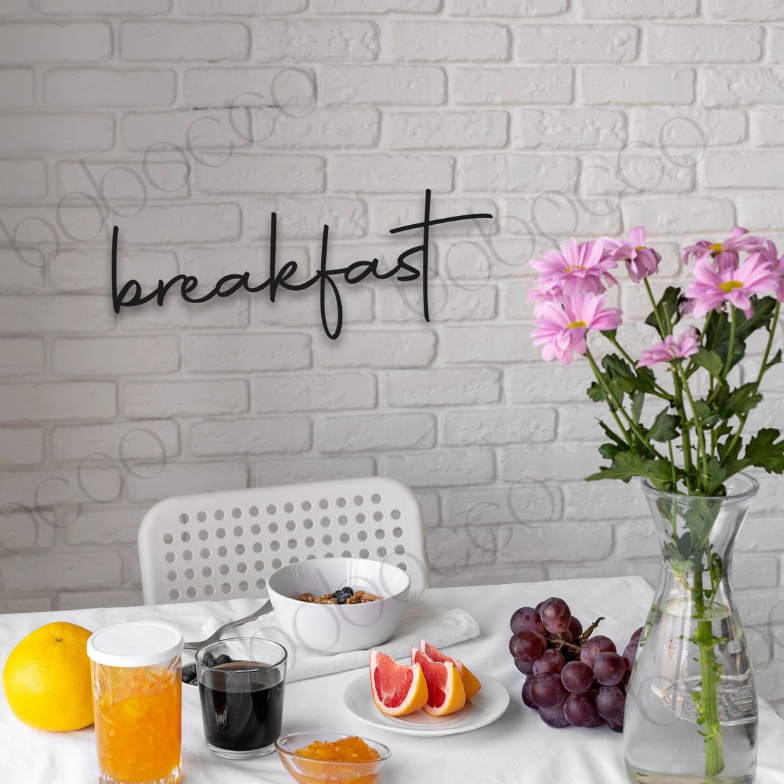 Metal Breakfast Sign, Kitchen Sign, Breakfast Wall Hanging, Breakfast ...