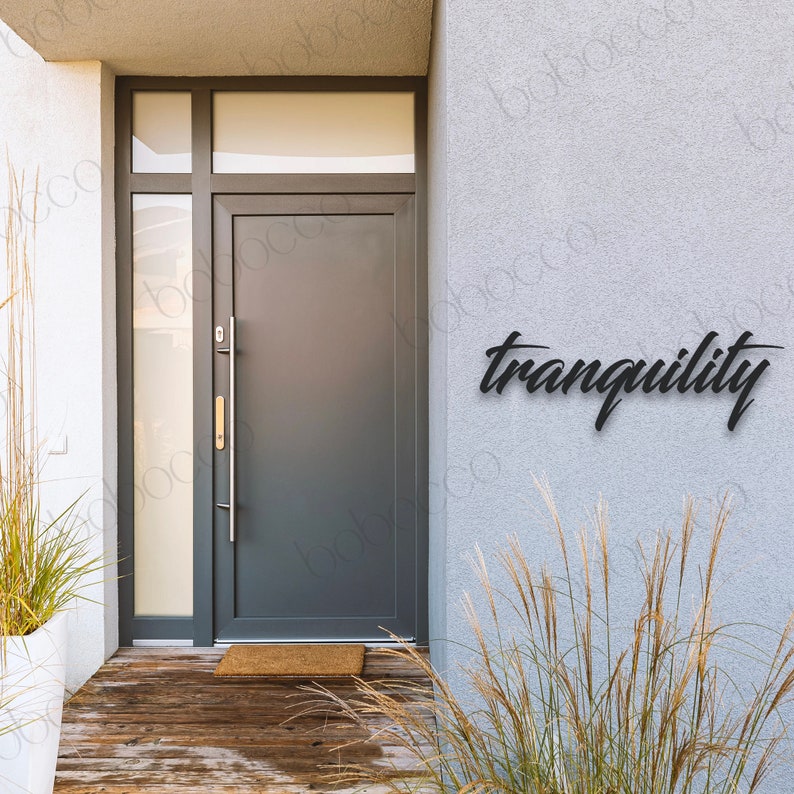 Metal Tranquility Sign, Tranquility Sign, Tranquility Wall Hanging ...