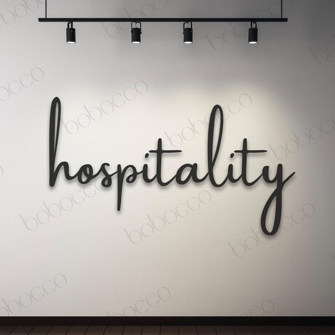 Metal Hospitality Sign, Hospitality Sign, Hospitality Wall Hanging ...