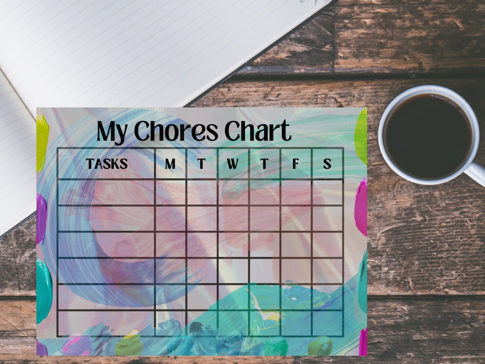 Chore Chart for Adults Teens Printable, Chore Organizer for Kids, Habit ...