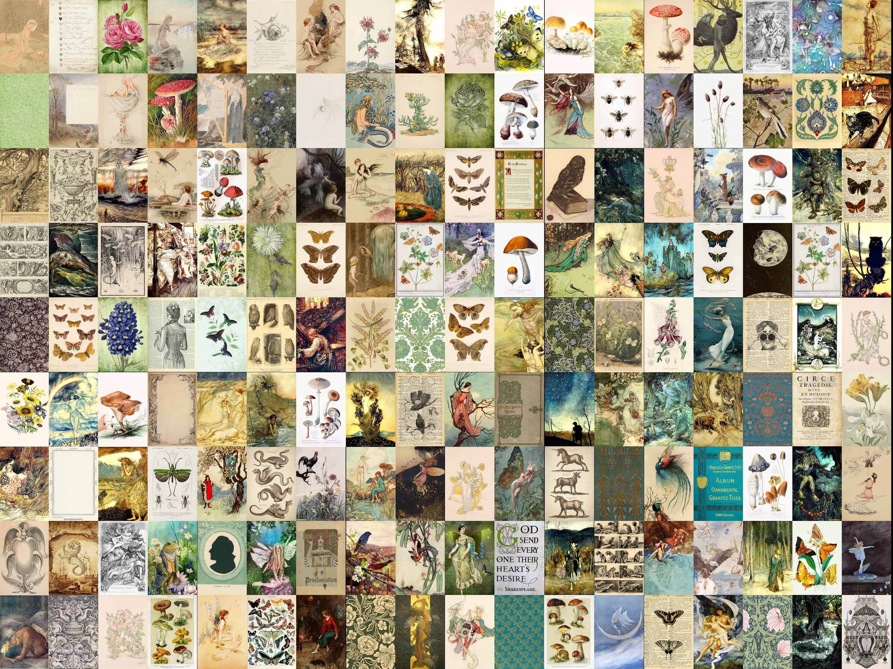 Fairycore Wall Collage Kit 200 PCS Grunge Room Decor - Etsy