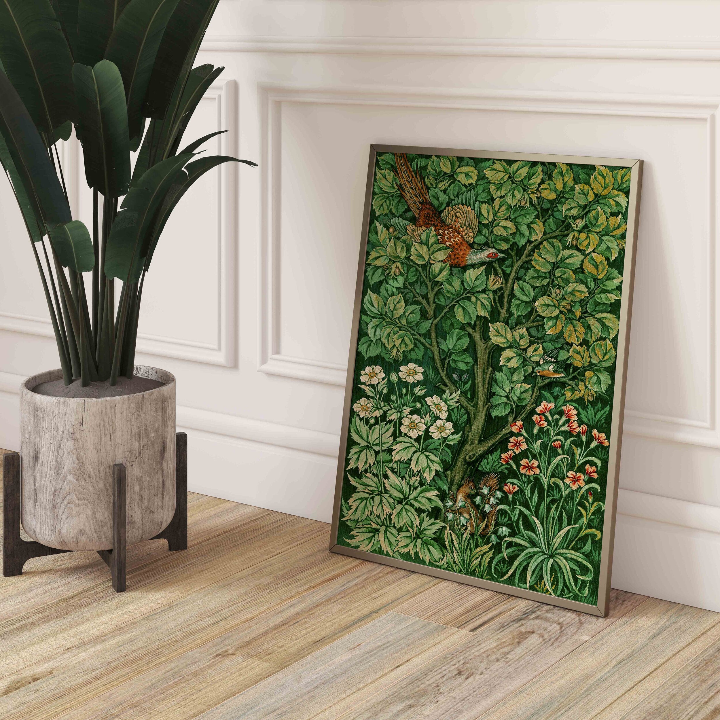 Vintage Forest Textile Wall Art Cottagecore Wall Decor Fairycore