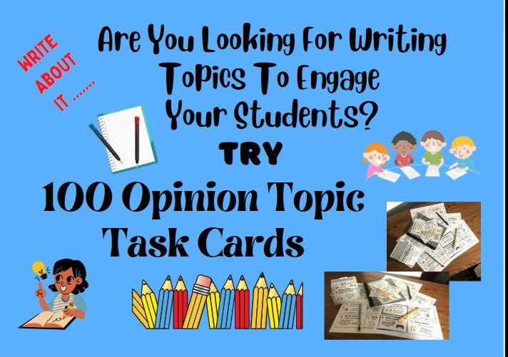 100 Opinion Writing Task Cards - Etsy