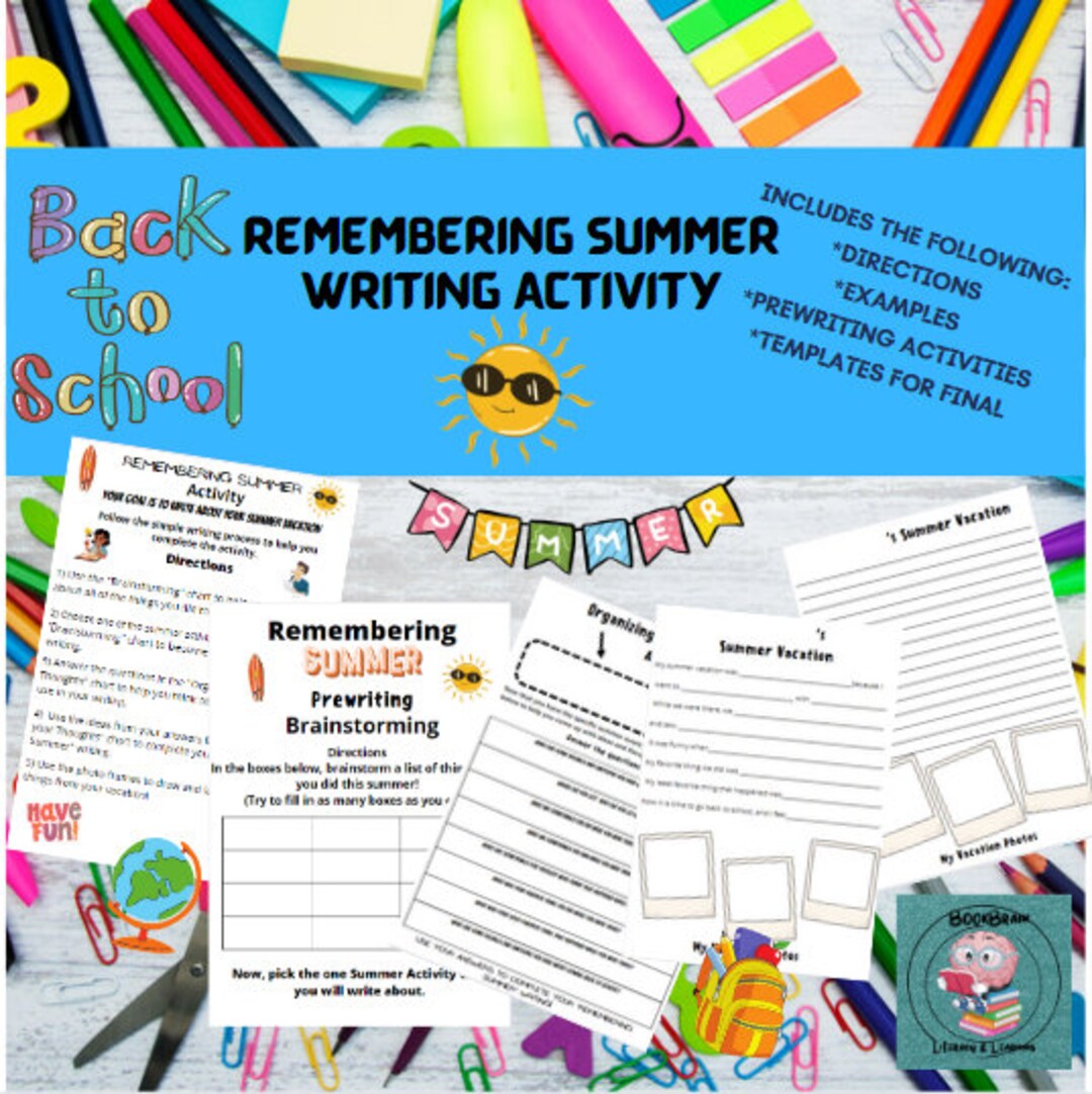 Back-to-school Remembering Summer Writing Activity! - Etsy