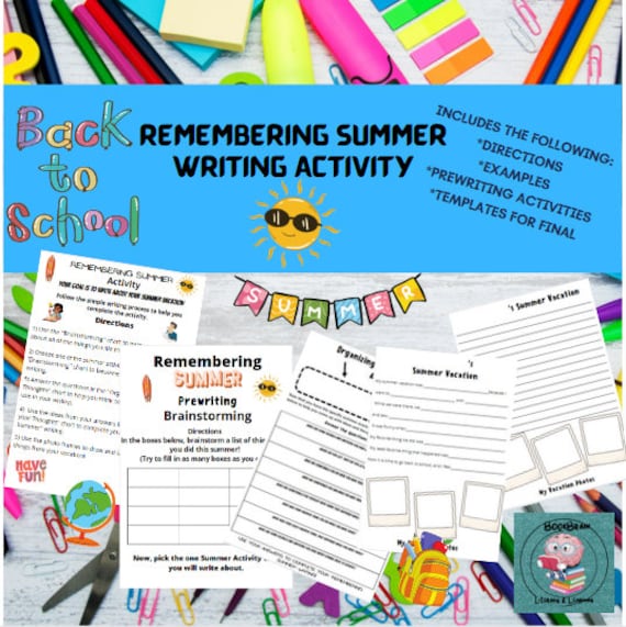Back-to-school Remembering Summer Writing Activity - Etsy