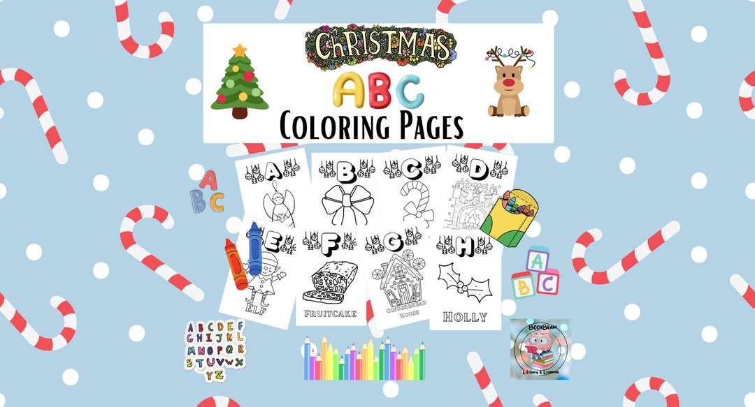 Christmas Alphabet Coloring Activities - Etsy
