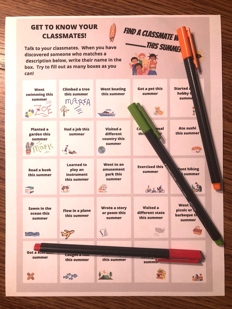 Back-to-school "all About My Awesome, Amazing Self" Interest Inventory ...