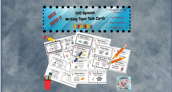 100 Opinion Writing Task Cards - Etsy