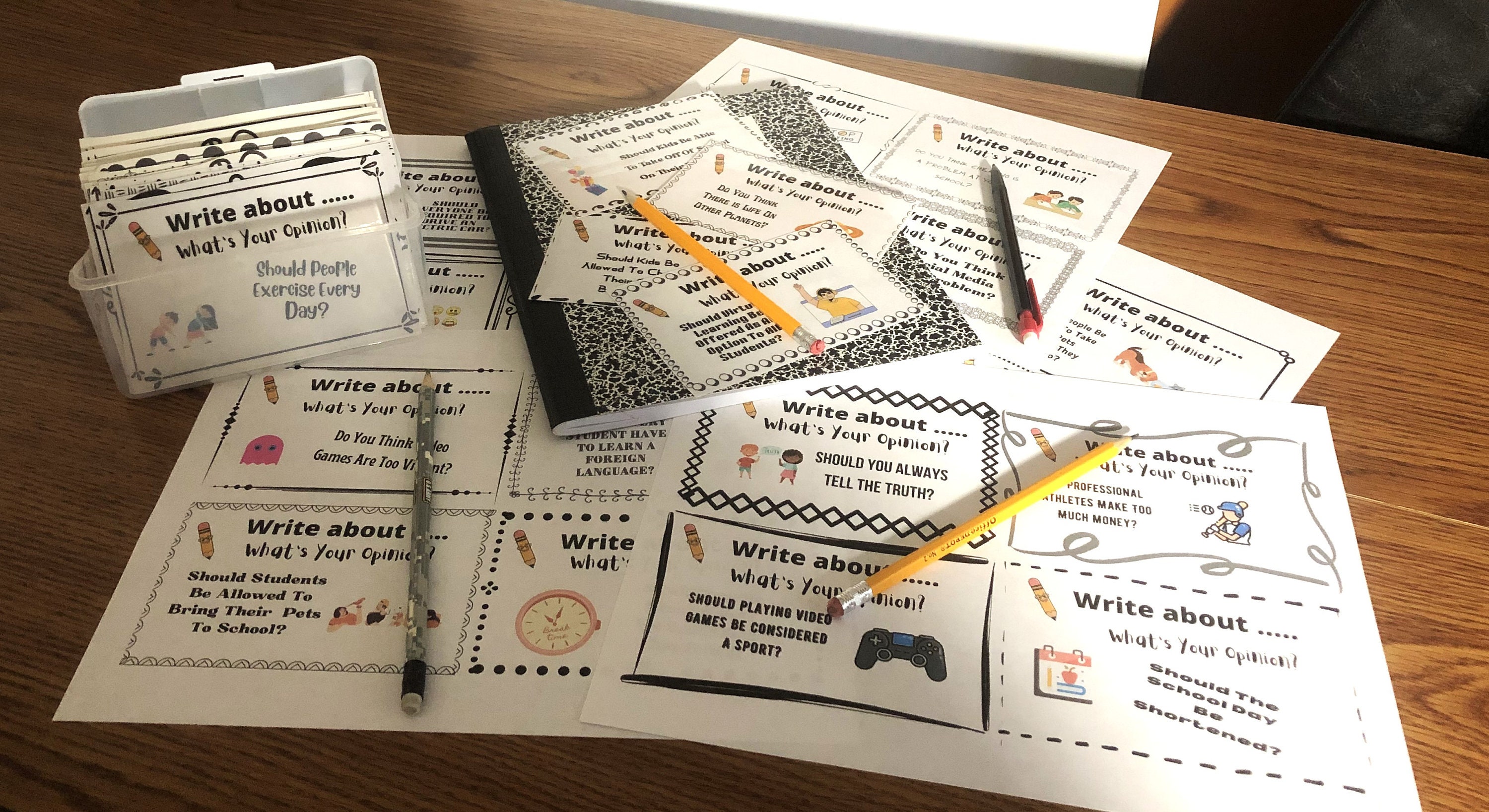 100 Opinion Writing Task Cards - Etsy