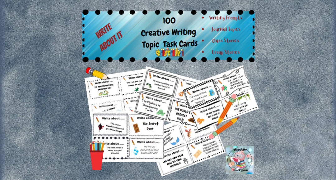 100 Creative Writing Task Cards - Etsy
