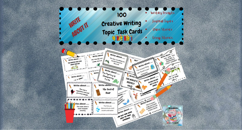 100 Creative Writing Task Cards - Etsy