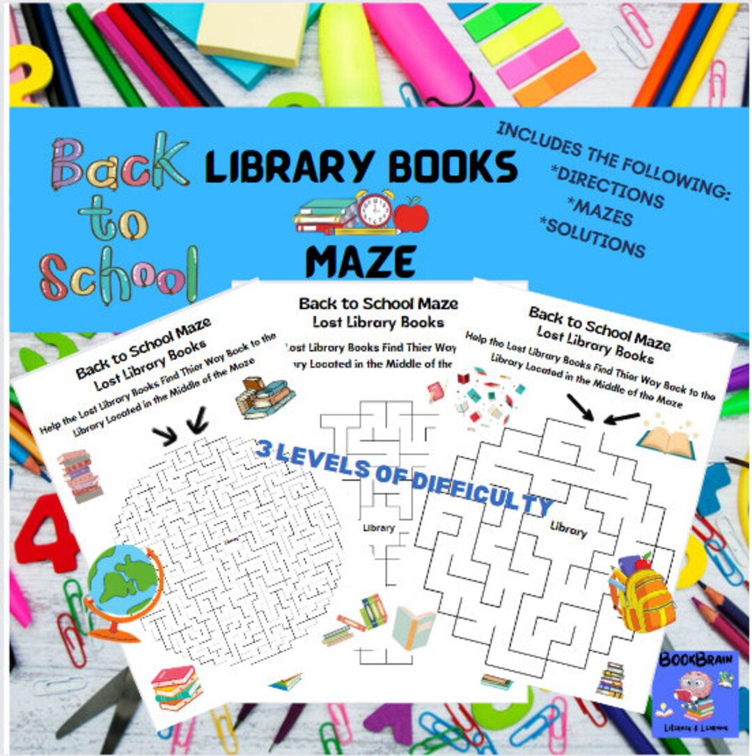 Back-to-school Maze - Help the Library Books Get Returned to the ...