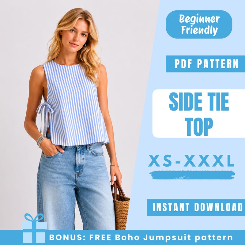 Side Tie Blouse Patterns - Etsy