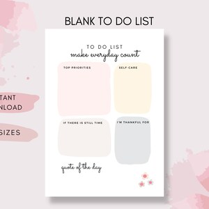 Cute Printable to Do List Pdf Pastel to Do List Template - Etsy
