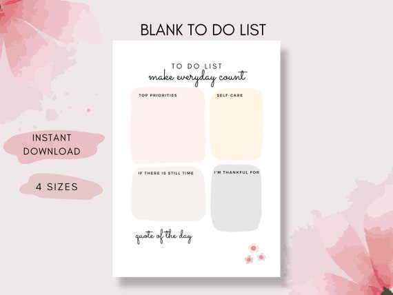 Cute Printable to Do List Pdf Pastel to Do List Template - Etsy