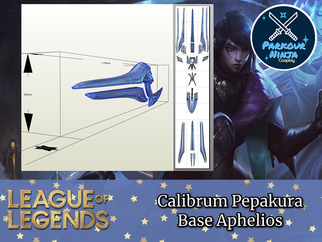 Aphelios Calibrum Prop Template Pepakura League of Legends - Etsy
