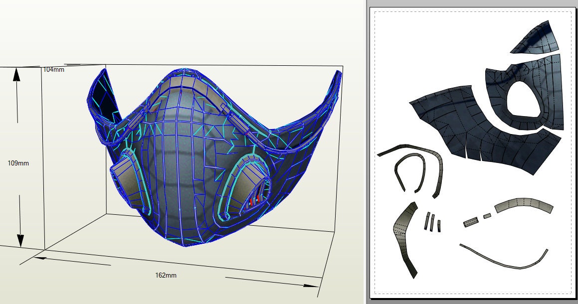 Viper Accessories Cosplay Template - Pepakura - Blueprint for Cosplay ...