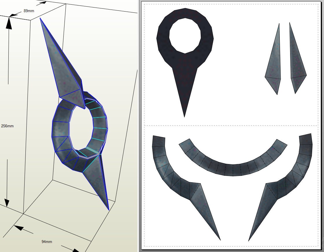 Heartsteel Kayn Assassin Template | Pepakura | Blueprint | League of ...
