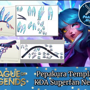 KDA Superfan Neeko Template | Pepakura | League of Legends | KDA - Etsy