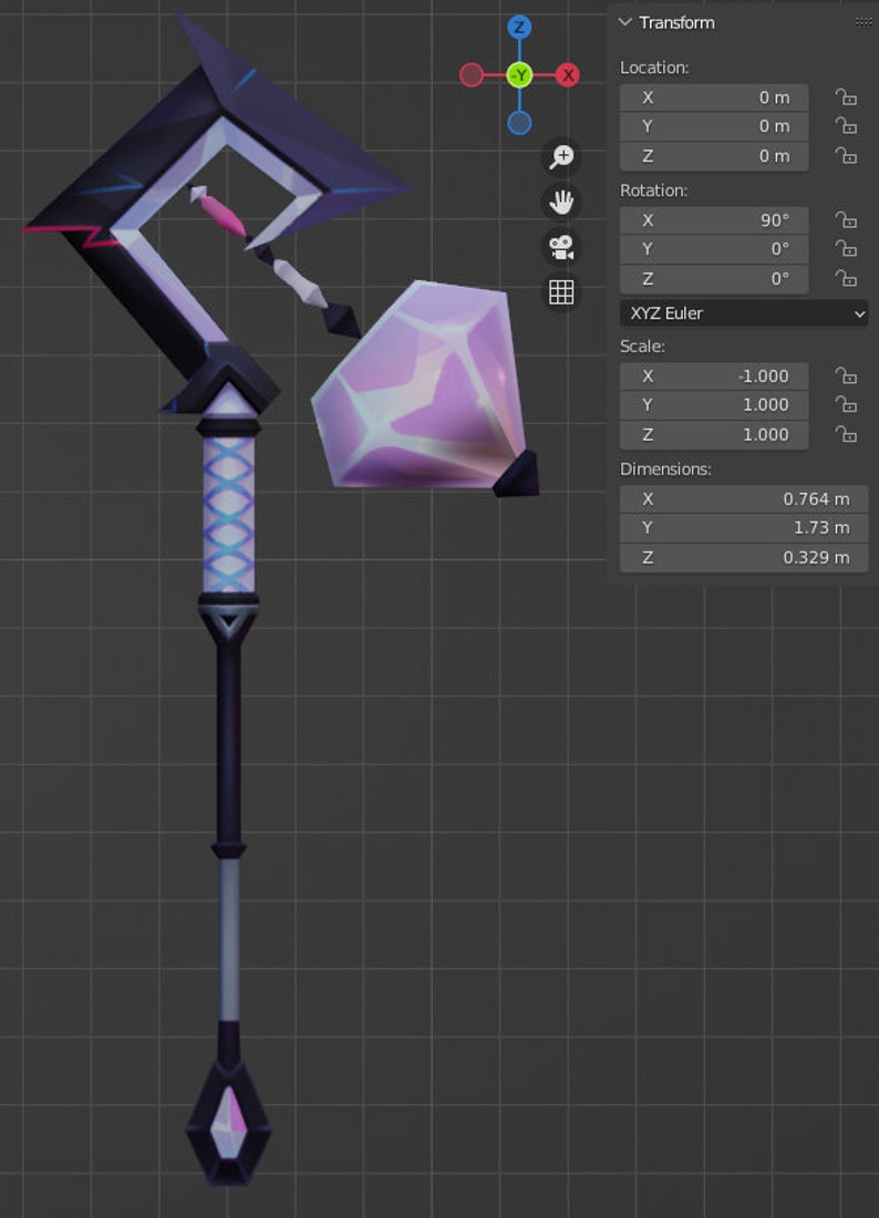 KDA Superfan Lillia Staff Template | Pepakura | Blueprint | League of Legends | KDA - Etsy