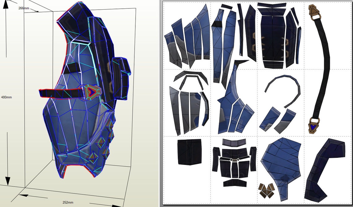 Reyna Cosplay Template | Pepakura for Cosplay | Valorant - Etsy