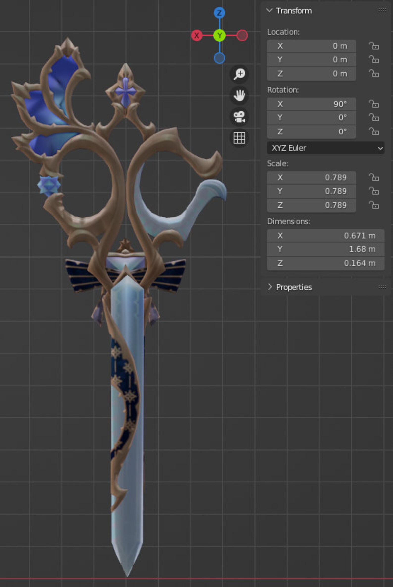 Prestige Crystal Rose Gwen Scissor Prop Template | Blueprint | League ...