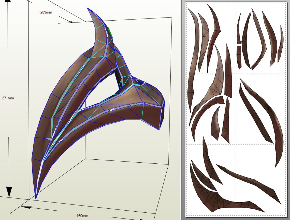 Immortalised Legend Ahri Cosplay Template | Pepakura for Cosplay ...