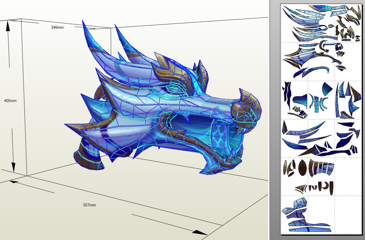 Porcelain Miss Fortune Cosplay Template Pepakura Blueprint League of ...