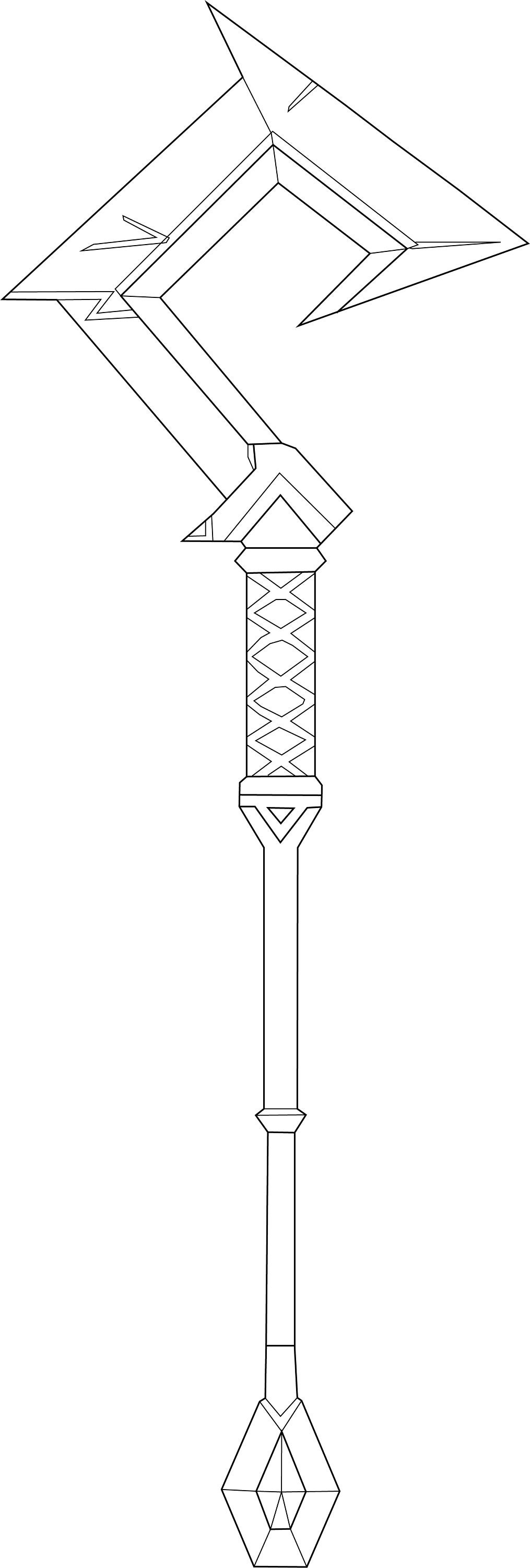 KDA Superfan Lillia Staff Template | Pepakura | Blueprint | League of Legends | KDA - Etsy