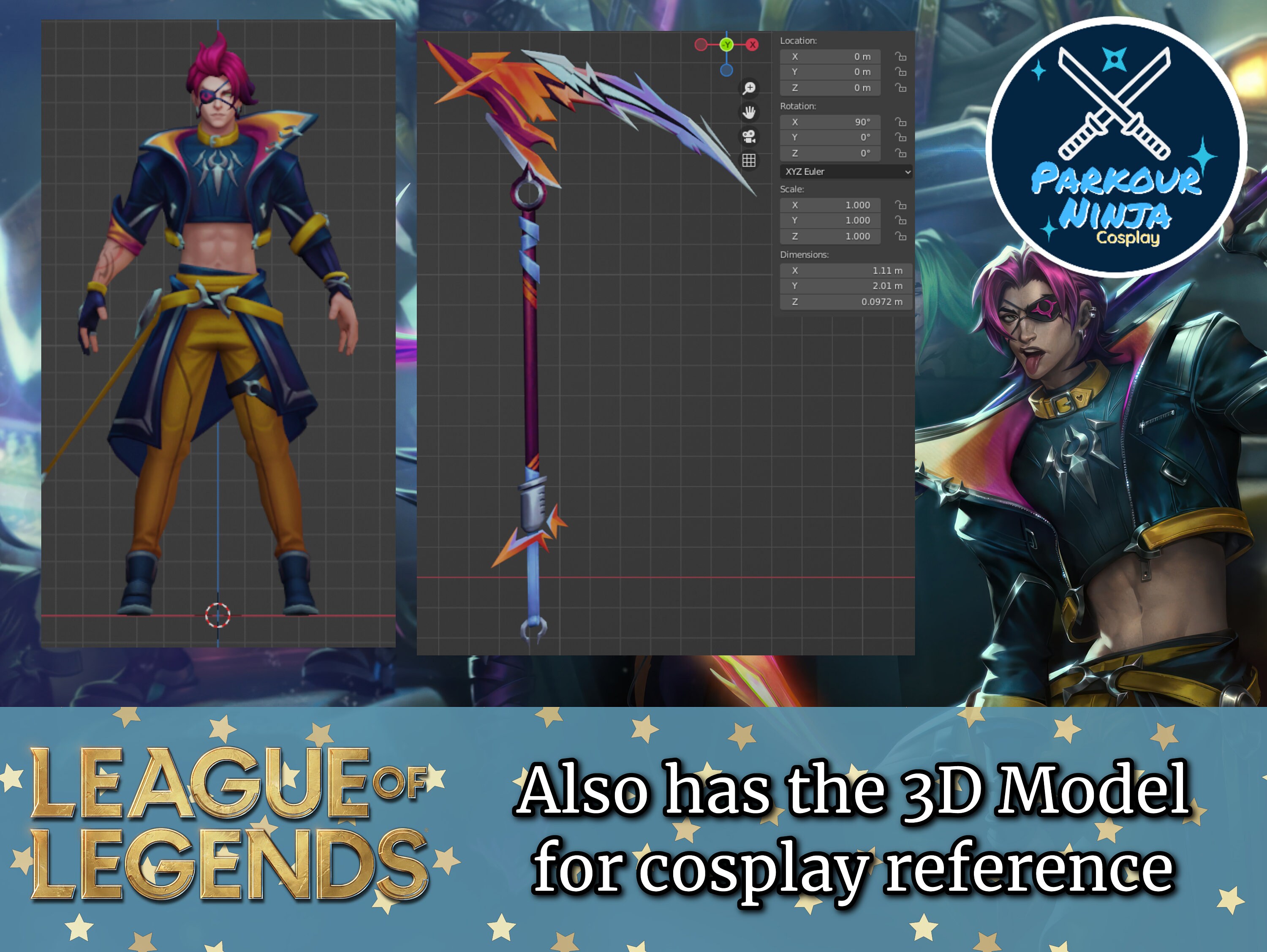 Heartsteel Kayn Template | Pepakura | Blueprint | League of Legends ...