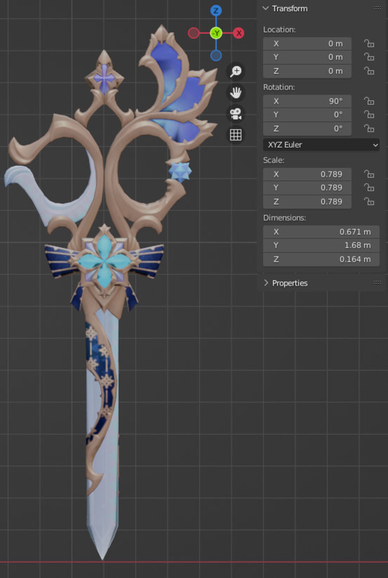 Prestige Crystal Rose Gwen Scissor Prop Template | Blueprint | League ...
