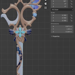 Prestige Crystal Rose Gwen Scissor Prop Template | Blueprint | League ...