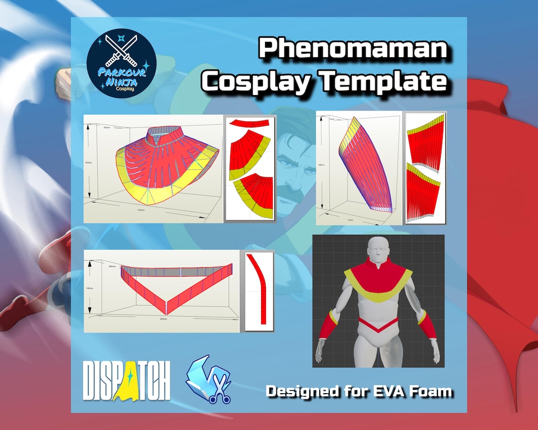 Phenomaman Cosplay Template | Pepakura | Dispatch | Adhoc Studio - Etsy
